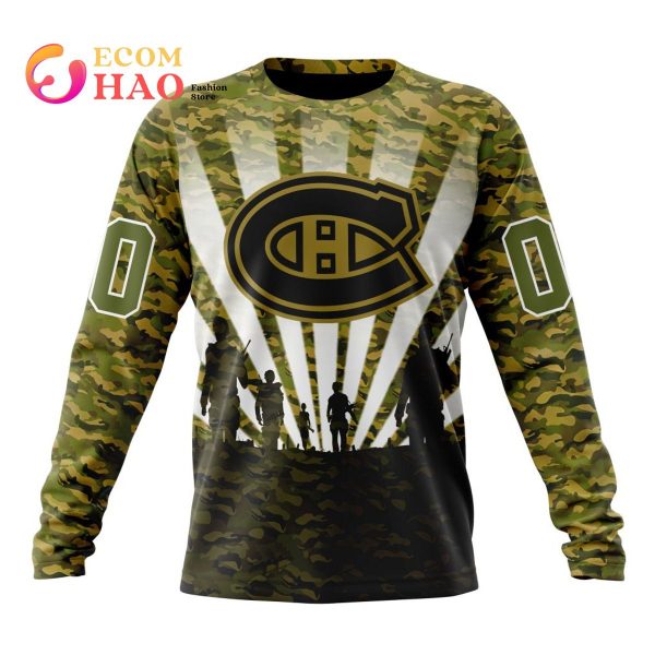 NHL Montreal Canadiens Special Military Camo Kits For Veterans Day And ...