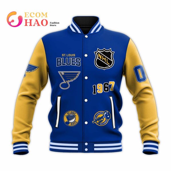 3D Premium Baseball Jacket St. Louis Blues - Ecomhao Store