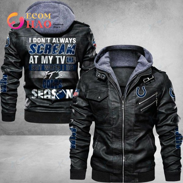 NFL Indianapolis Colts Leather Jacket - Ecomhao Store