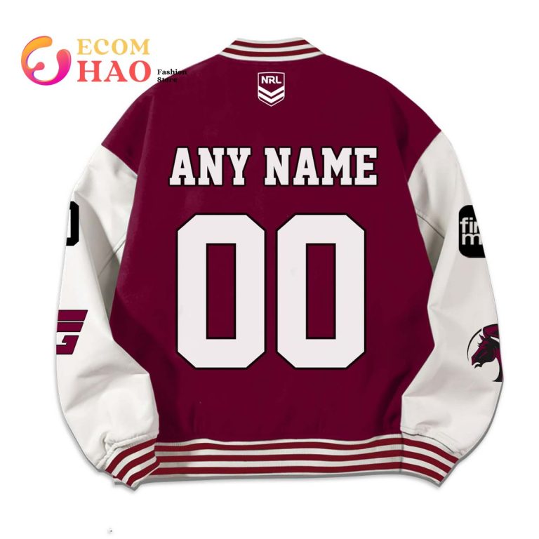 NRL 3D Premium Baseball Jacket Brisbane Broncos - Ecomhao Store