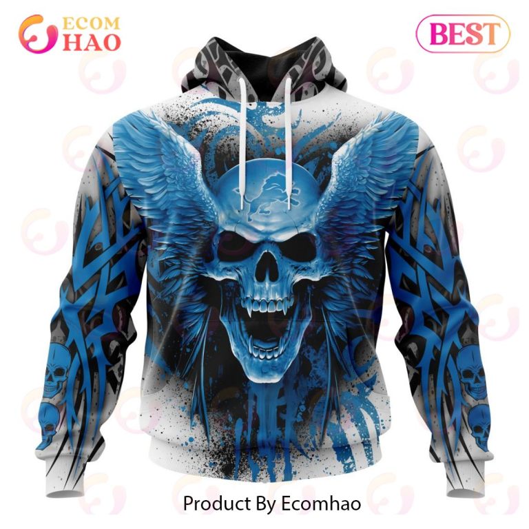 NFL Detroit Lions Special Kits With Skull Art 3D Hoodie - Ecomhao Store
