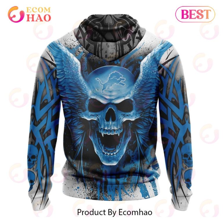 NFL Detroit Lions Special Kits With Skull Art 3D Hoodie - Ecomhao Store