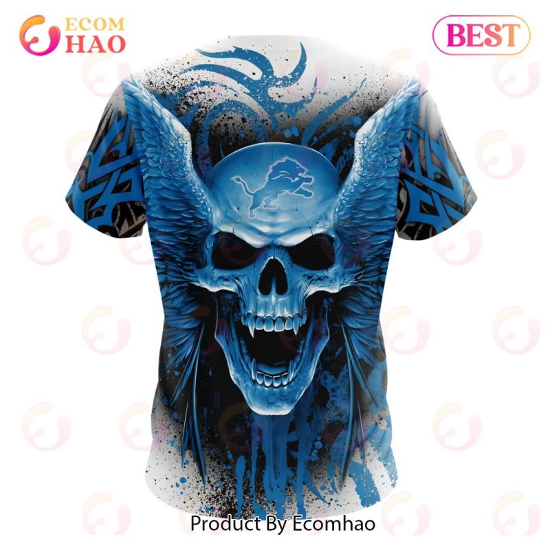 NFL Detroit Lions Special Kits With Skull Art 3D Hoodie - Ecomhao Store