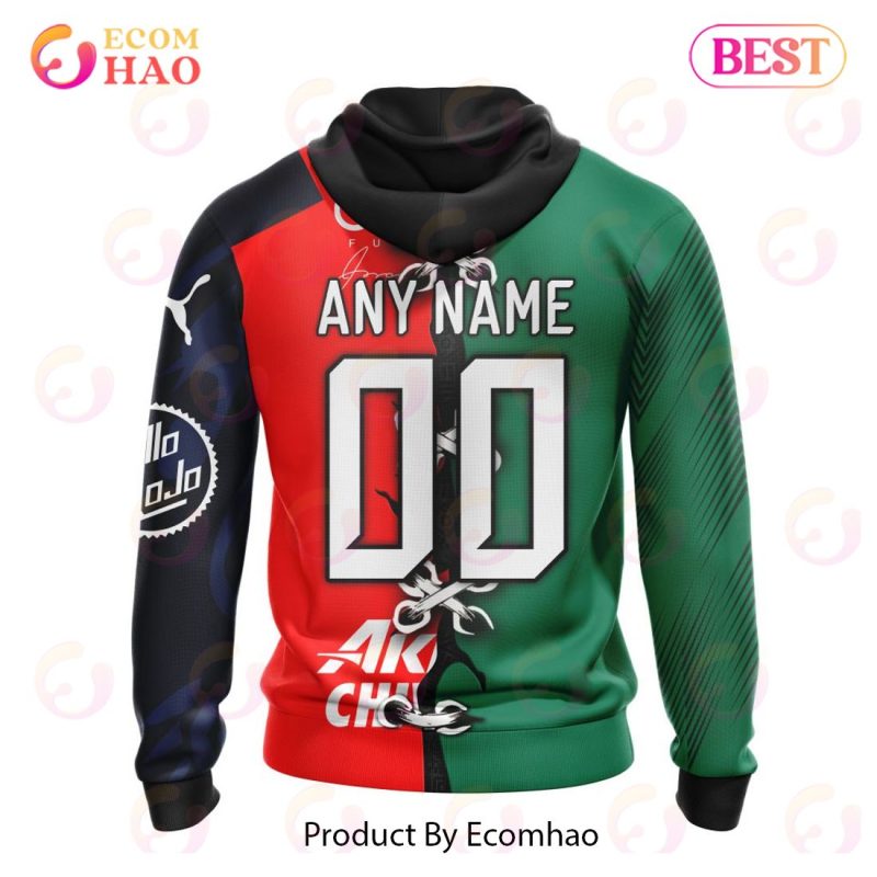LIGA MX Club Chivas Guadalajara Home Mix Mexico 2022 Kits 3D Hoodie ...