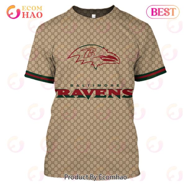 NFL Ravens Specialized Design In GC Style 3D Gucci Hoodie - Ecomhao Store