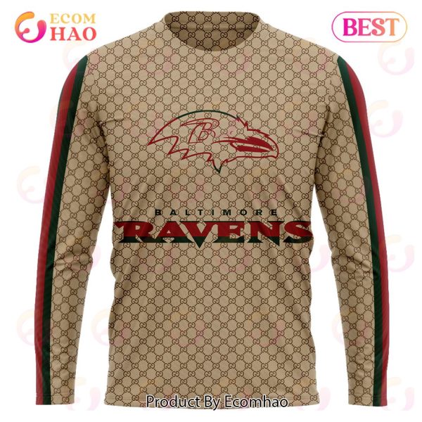NFL Ravens Specialized Design In GC Style 3D Gucci Hoodie - Ecomhao Store