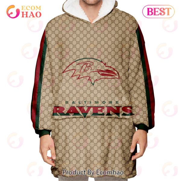 NFL Ravens Specialized Design In GC Style 3D Gucci Hoodie - Ecomhao Store