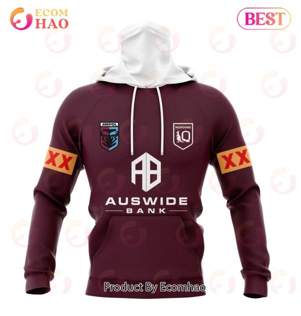 QLD Maroons State Of Origin 2023 Kits 3D Hoodie - Ecomhao Store