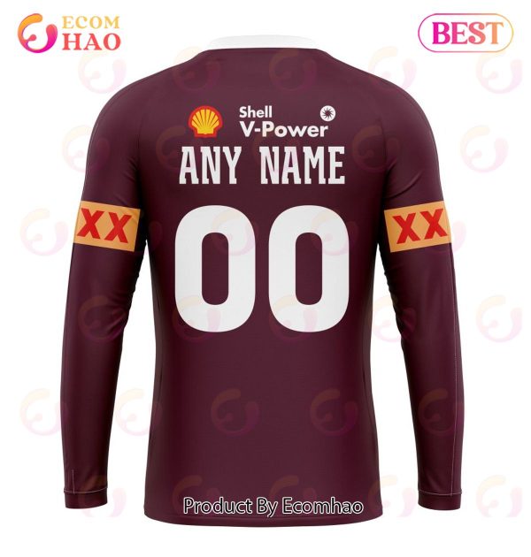 QLD Maroons State Of Origin 2023 Kits 3D Hoodie - Ecomhao Store