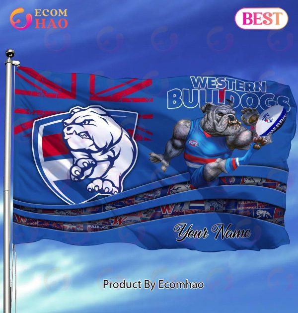 Western Bulldogs AFL Flag Custom Name - Ecomhao Store