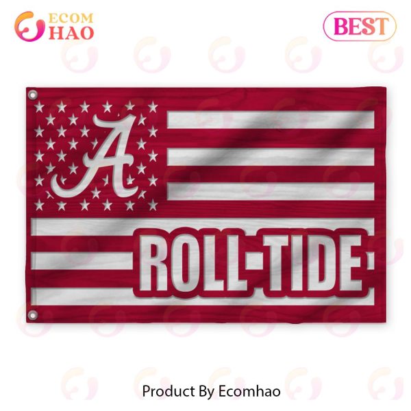 Us Football Alabama Crimson Tide Flag 3D - Ecomhao Store