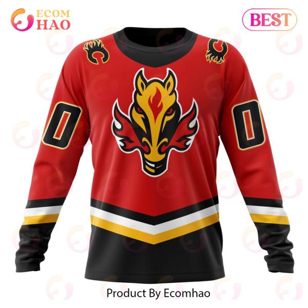 NHL Calgary Flames Special Reverse Retro Redesign 3D Hoodie - Ecomhao Store