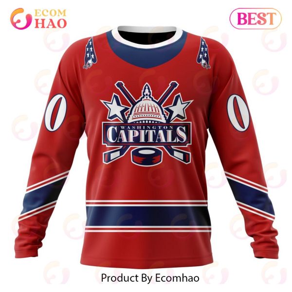 NHL Washington Capitals Special Reverse Retro Redesign 3D Hoodie ...