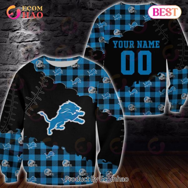 Personalized Nfl Detroit Lions 3d Flannel Hoodie Ecomhao Store