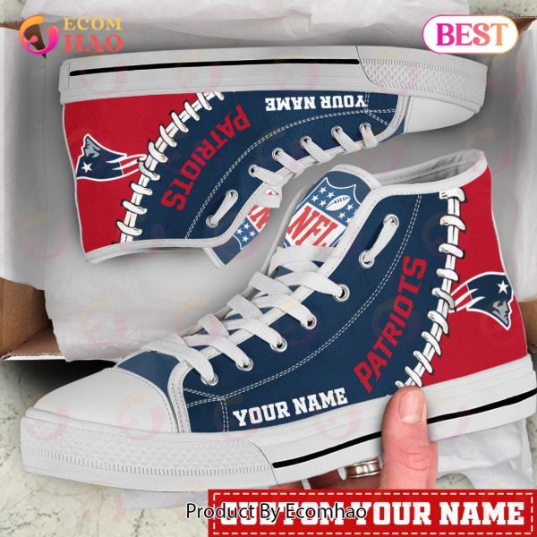 NFL New England Patriots Custom Your Name High Top Shoes - Ecomhao Store