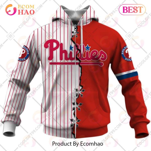 Personalized MLB Philadelphia Phillies Mix Jersey 3D Hoodie - Ecomhao Store
