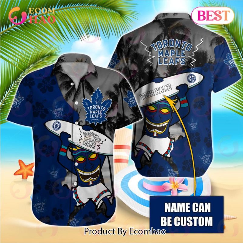 NHL Toronto Maple Leafs Special Native Hawaiians Design Button Shirt ...