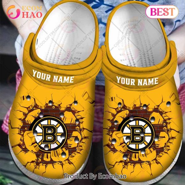 Personalized NHL Boston Bruins Broken Wall Crocs - Ecomhao Store