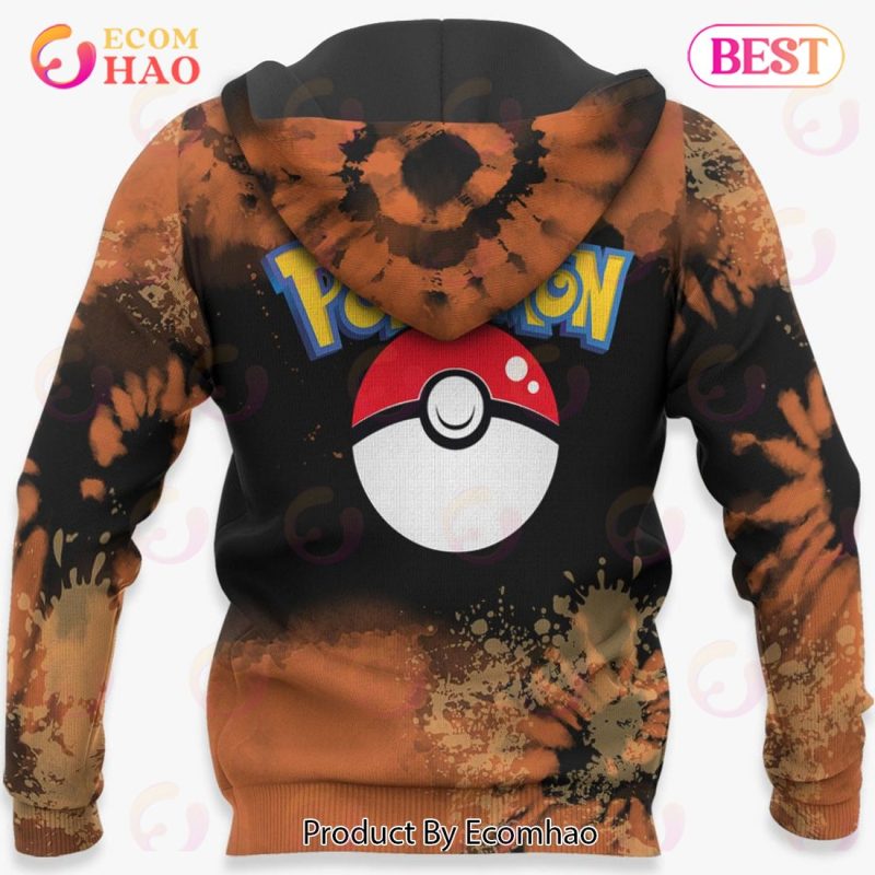 Arcanine Hoodie Custom Pokemon Anime Tie Dye Style - Ecomhao Store