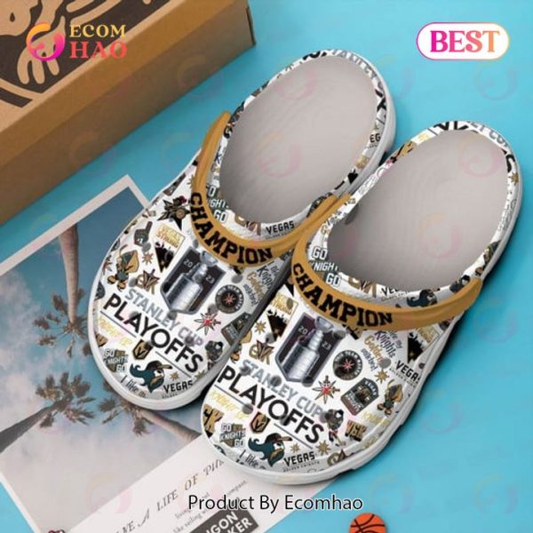 PREMIUM Champion Stanley Cup PlayOffs Vegas Golden Knights Clogs, Crocs ...