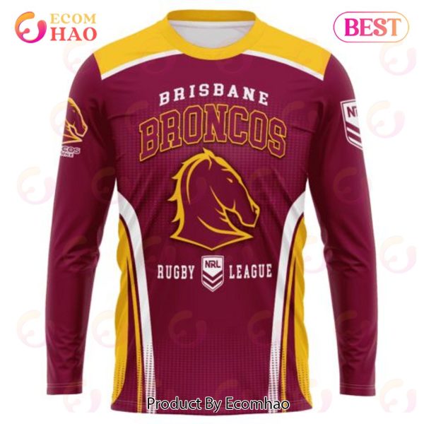 NRL Brisbane Broncos Special Sideline Design 3D Hoodie - Ecomhao Store