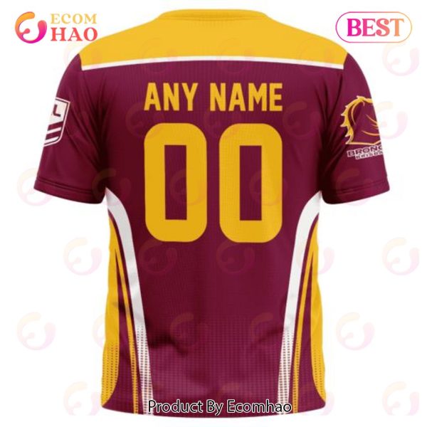 NRL Brisbane Broncos Special Sideline Design 3D Hoodie - Ecomhao Store