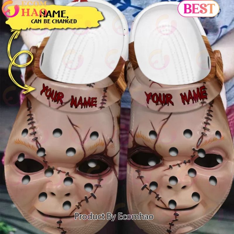 Scary Chuckys Face Horror Characters Custom Name Crocs Ecomhao Store