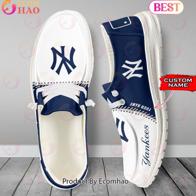 Custom Name MLB New York Yankees Hey Dude Shoes - Ecomhao Store