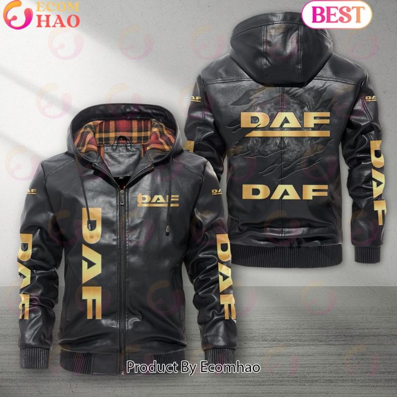 DAF Trucks Car New Leather Jacket 2023 - Ecomhao Store