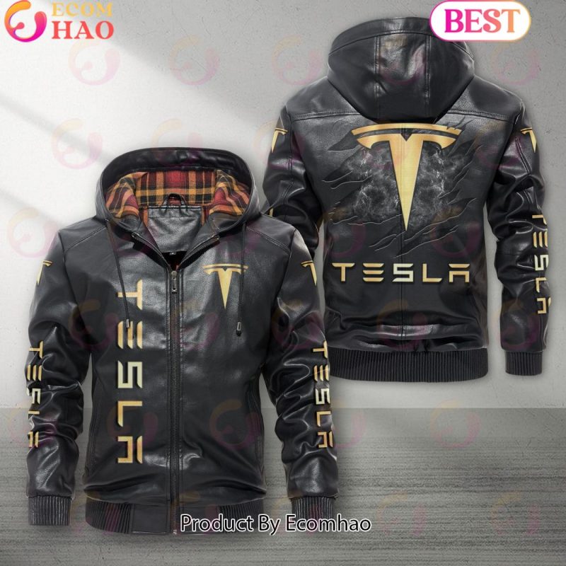 Tesla Car New Leather Jacket 2023 - Ecomhao Store