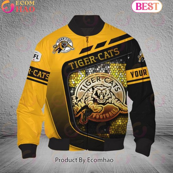 CFL Hamilton Tiger-Cats Glitter Bomber Jacket - Ecomhao Store
