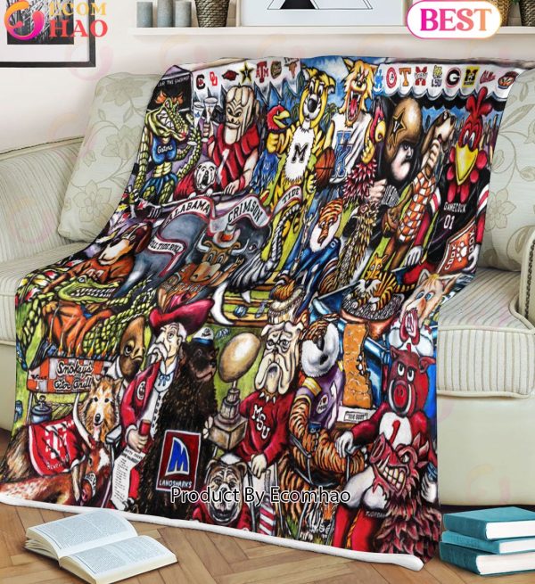 NCAA SEC Tailgate Party Tribute, Football History Legend Blanket ...