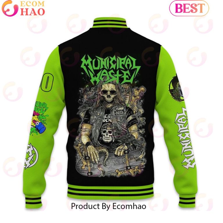 Custom Name And Number Municipal Waste Baseball Jacket - Ecomhao Store