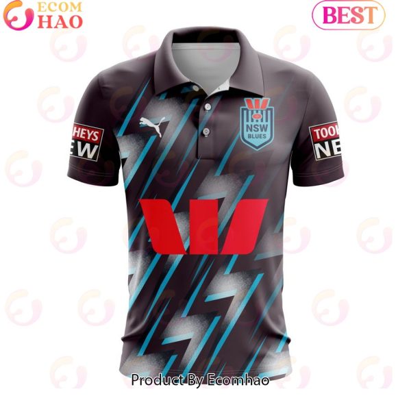 NSW Blues State Of Origin Personalized 2024 Training Design Polo Shirt ...